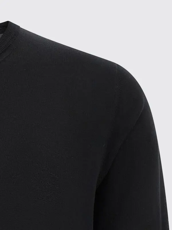 ROBERTO COLLINA Cotton Knit Crewneck Sweater - Black