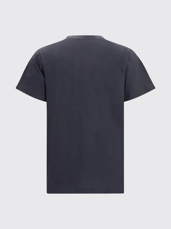 GANNI Slim Fit Cotton T-shirt With Tone-on-tone Logo - Charcoal