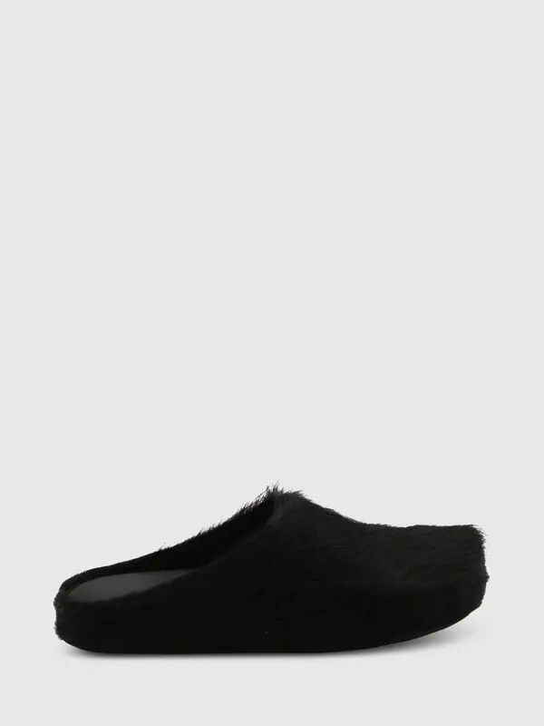 Marni Furry Slip-on Shoes - Black