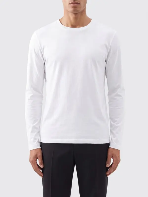 TOM FORD Long-sleeved T-shirt In Cotton And Modal Blend - White