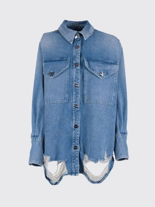 DONDUP Distressed Denim Shirt