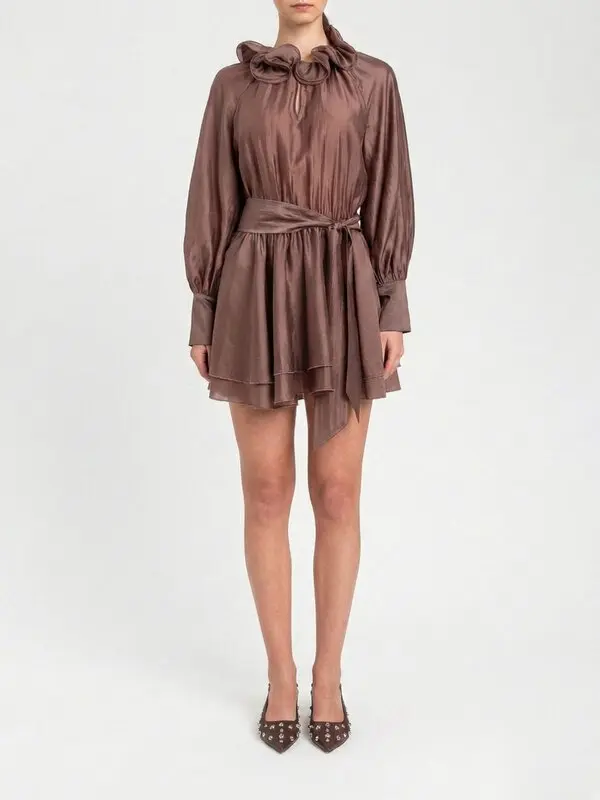 TWINSET Mini Dress In Cotton Voile