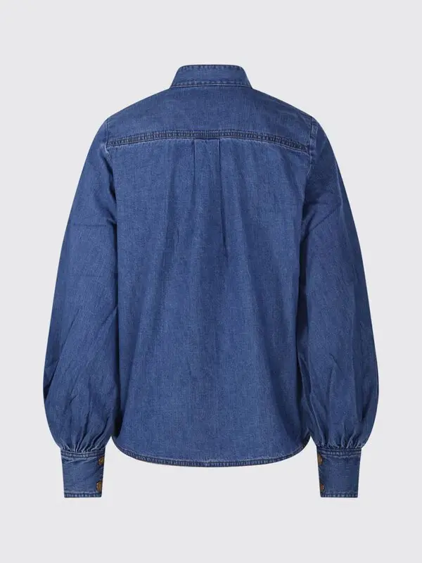 Zimmermann Cotton Denim Shirt With Embroidery