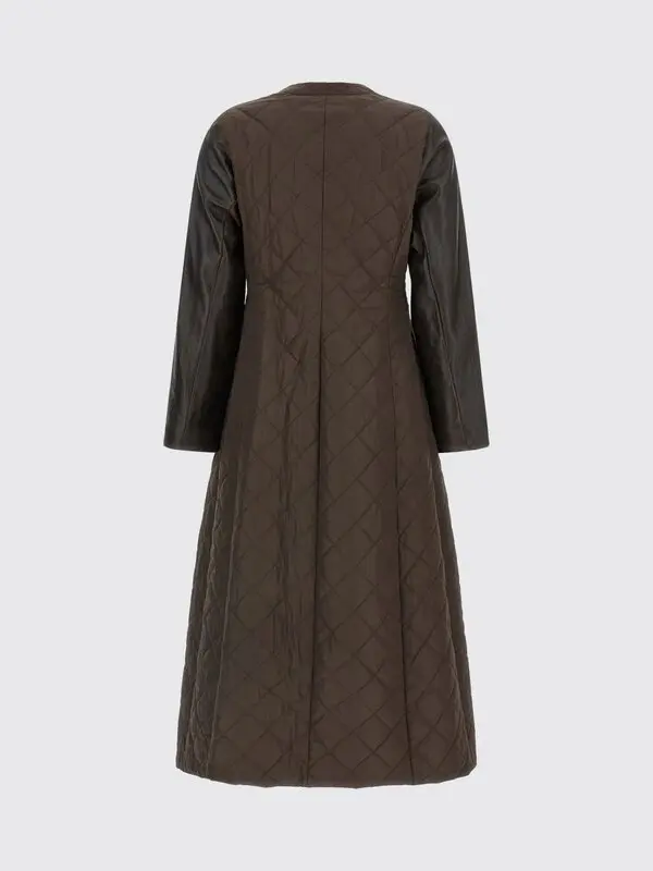 Max Mara Quilted Jacket With Leather Sleeves