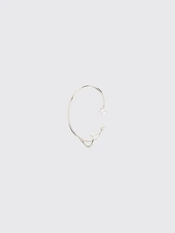 PANCONESI Three Point Ear Cuff With Set Rhinestones - Silver