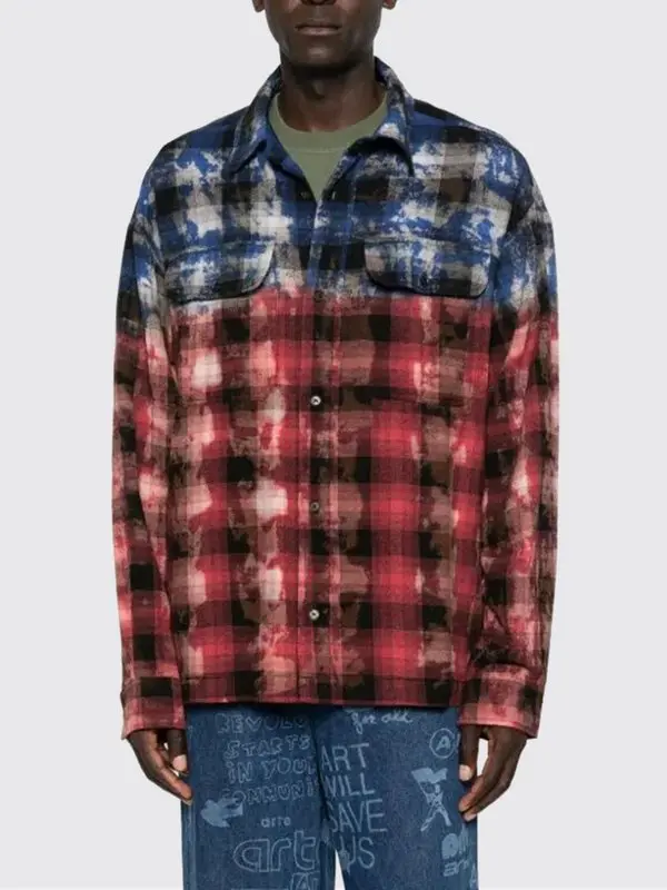 Palm Angels Plaid Shirt Jacket