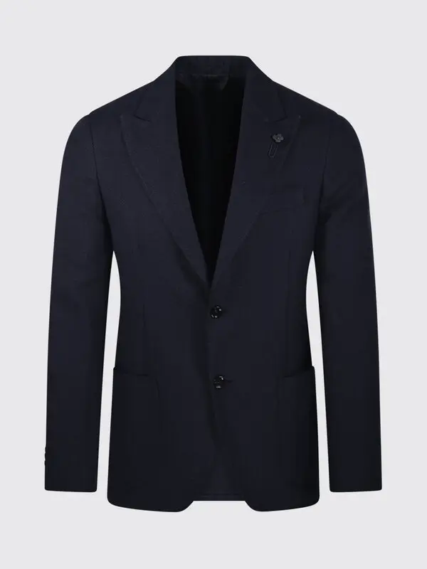 LARDINI Single-breasted Virgin Wool And Linen Blazer