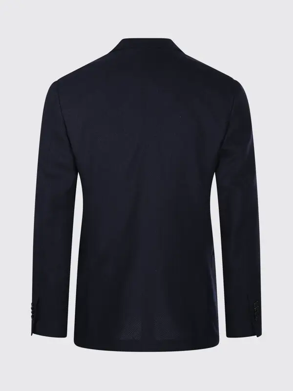 LARDINI Single-breasted Virgin Wool And Linen Blazer