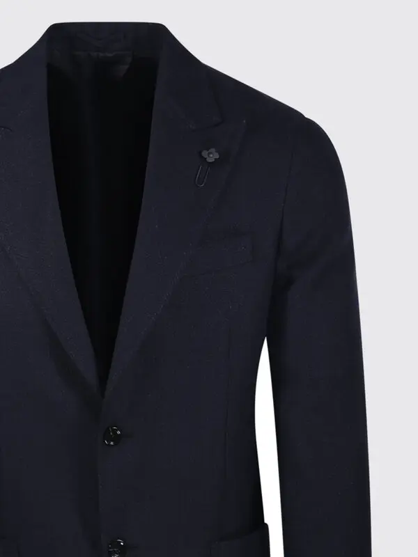 LARDINI Single-breasted Virgin Wool And Linen Blazer