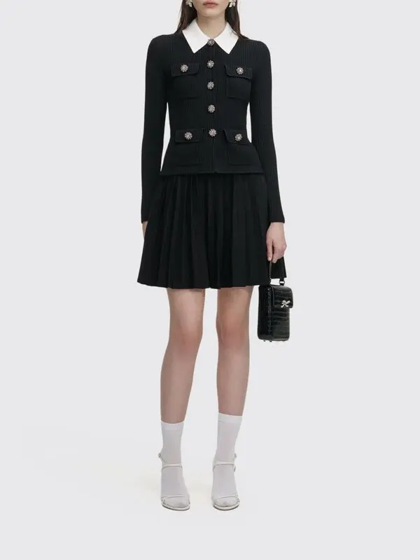 SELF-PORTRAIT Embellished Collared Dress