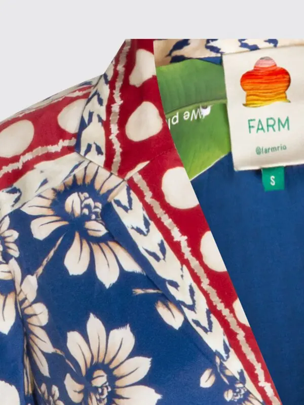 Farm Rio Floral Print Viscose Mini Dress