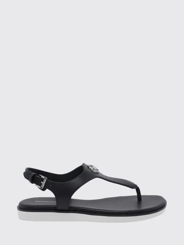Michael Kors Val Leather Sandal - Black