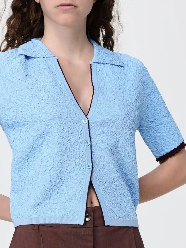 Pinko Viscose Blend Polo Cardigan