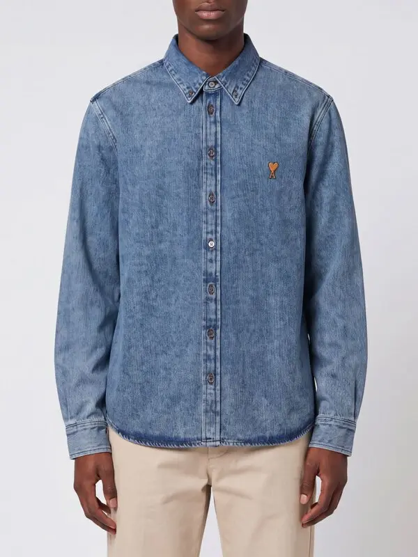 AMI Paris Shirt Colour - Blue