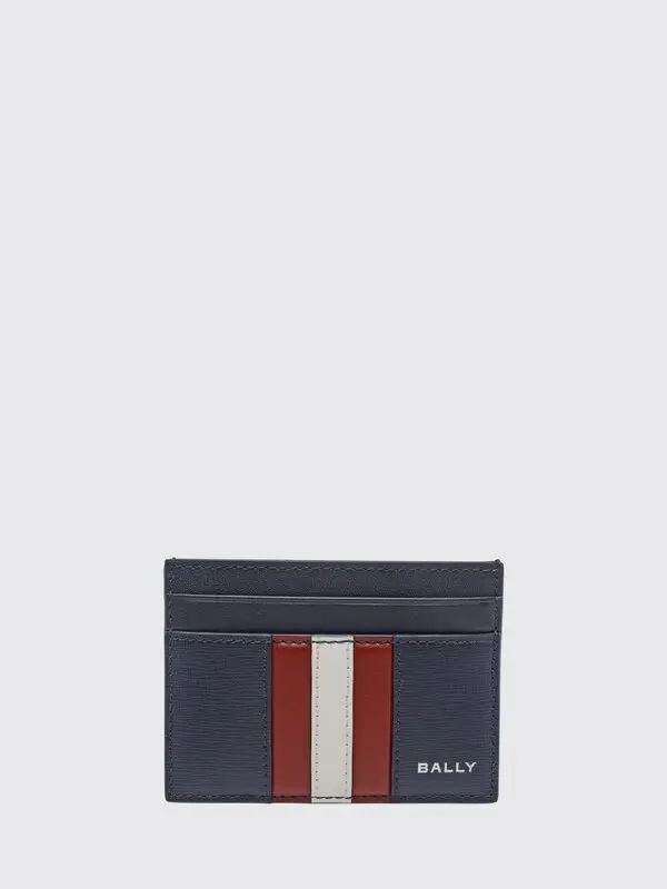 Bally Calf Leather Card Holder - Blue