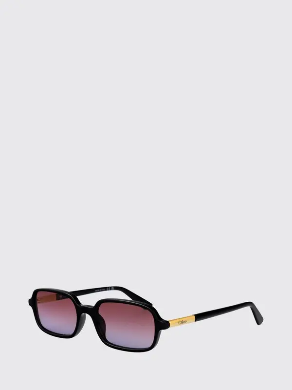 Chloé Acetate Rectangle Sunglasses - Black