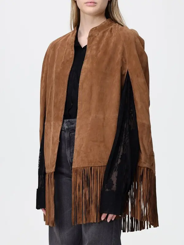 Federica Tosi Suede Jacket With Fringe Detail