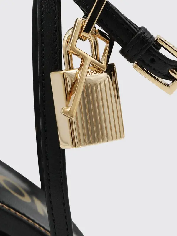 TOM FORD Padlock Leather Stiletto Sandals