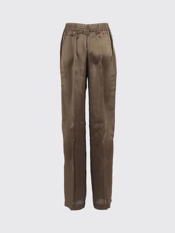 Aspesi Wide Leg Silk Palazzo Pants - Green