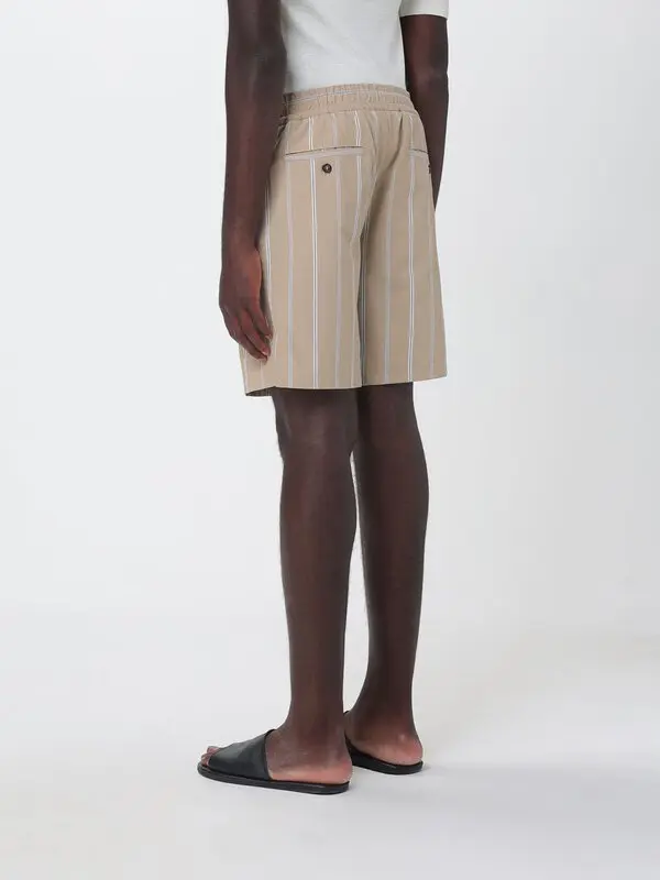 PAOLO PECORA Striped Virgin Wool Shorts