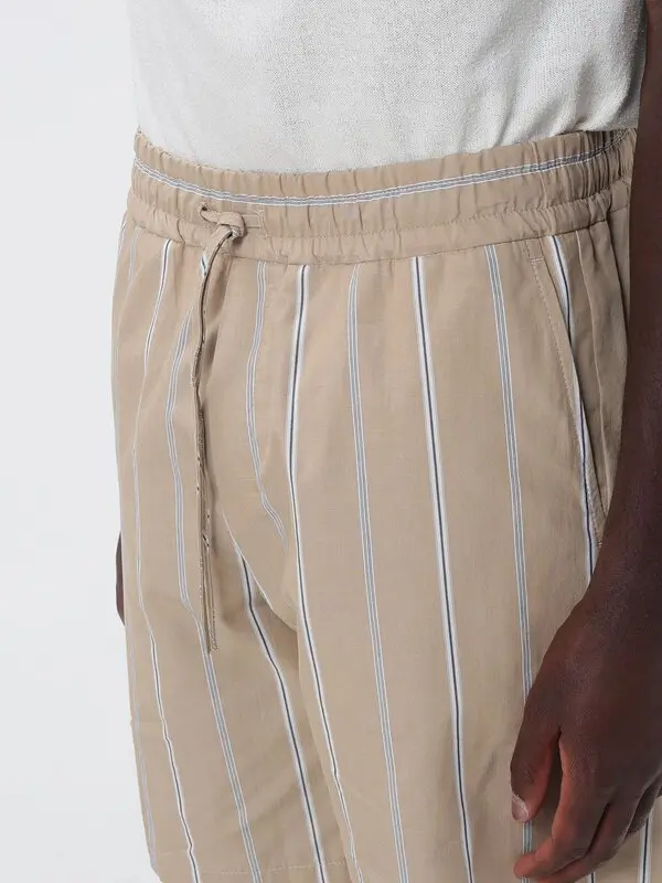 PAOLO PECORA Striped Virgin Wool Shorts
