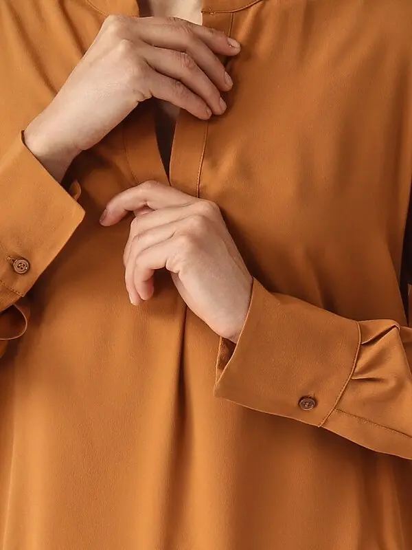 Malìparmi Classic Silk Blend Shirt - Amber
