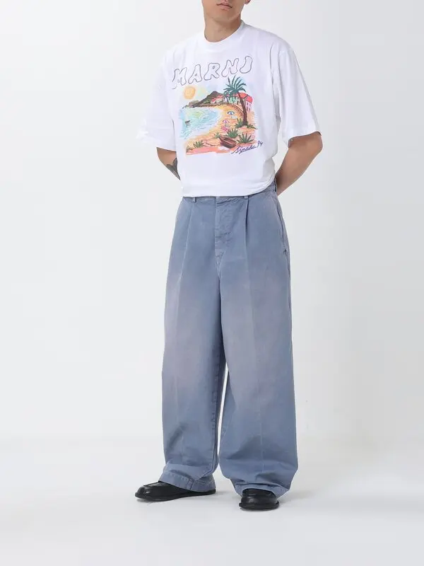 Marni Cotton Wide-leg Trousers
