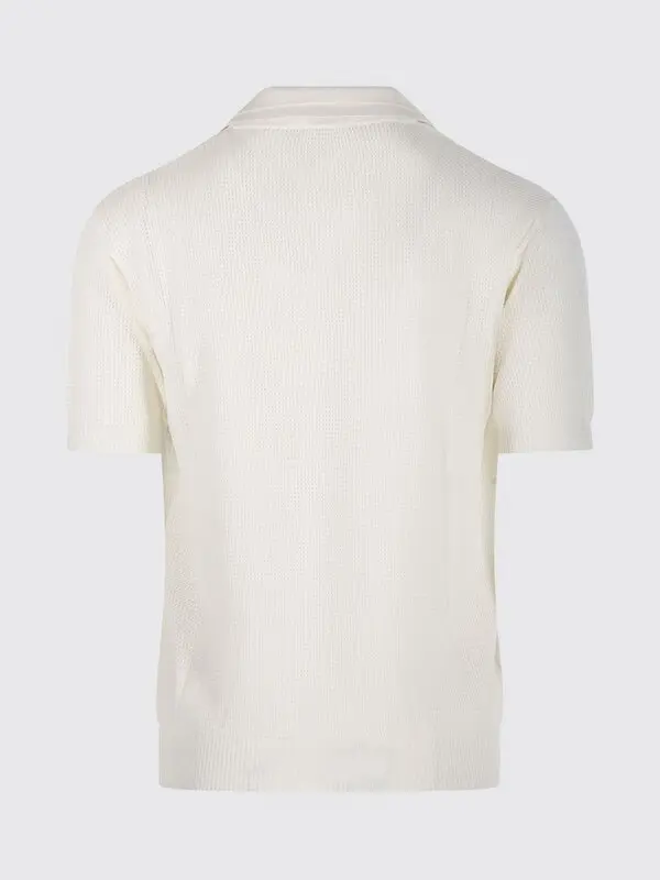 ROBERTO COLLINA Cotton Blend Knit Polo Shirt
