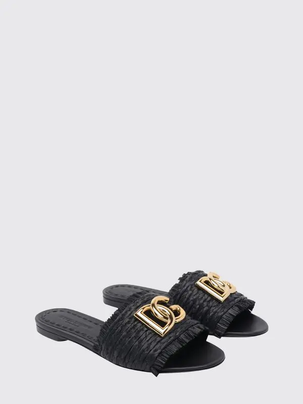 Dolce & Gabbana Dg Raffia Mule Sandals