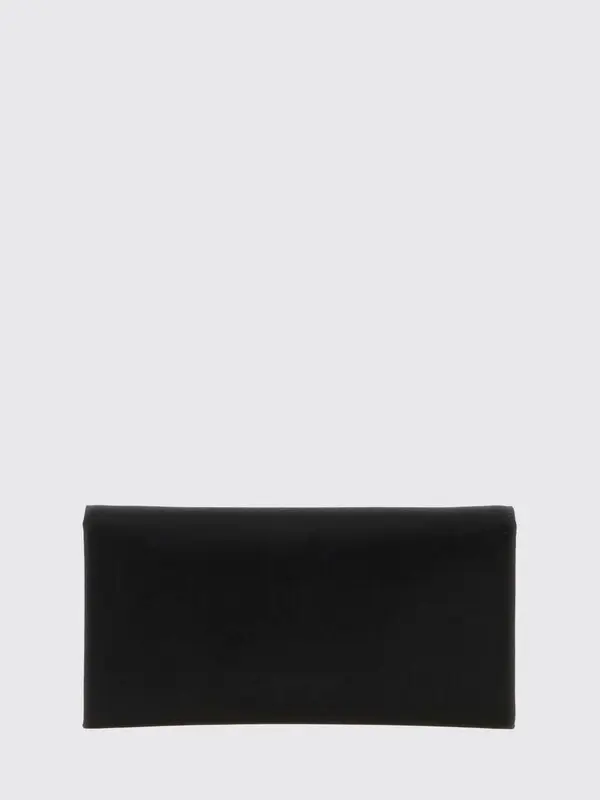 TOM FORD Rectangular Silk Clutch With Metallic Snap Closure - Black