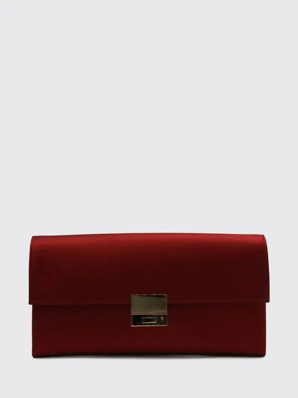 TOM FORD Rectangular Silk Clutch With Metallic Snap Closure - Red