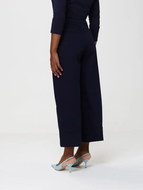 PT TORINO Cotton Twill Cropped Trousers - Blue