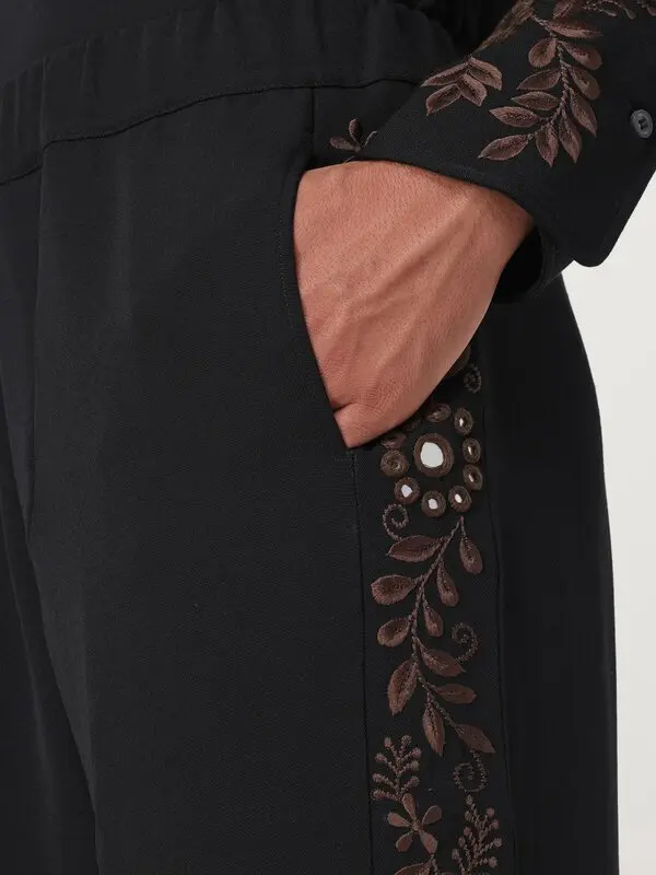 WALES BONNER Embroidered Wide-leg Trousers
