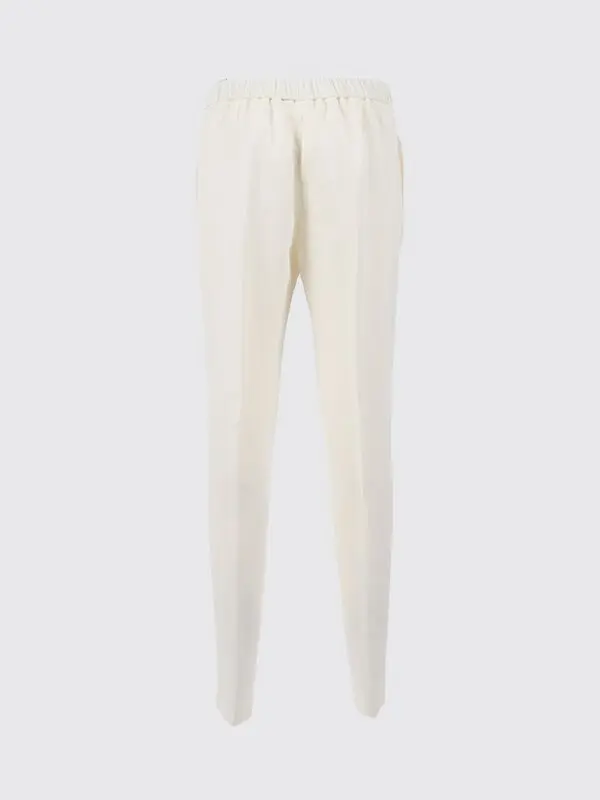 Fabiana Filippi Linen Blend Drawstring Pants - White