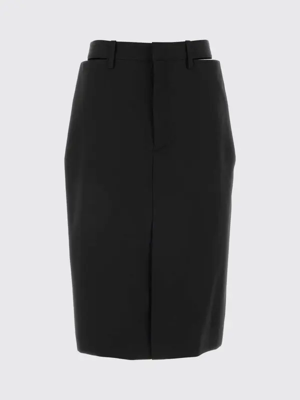 JIL SANDER Virgin Wool Midi Skirt - Black