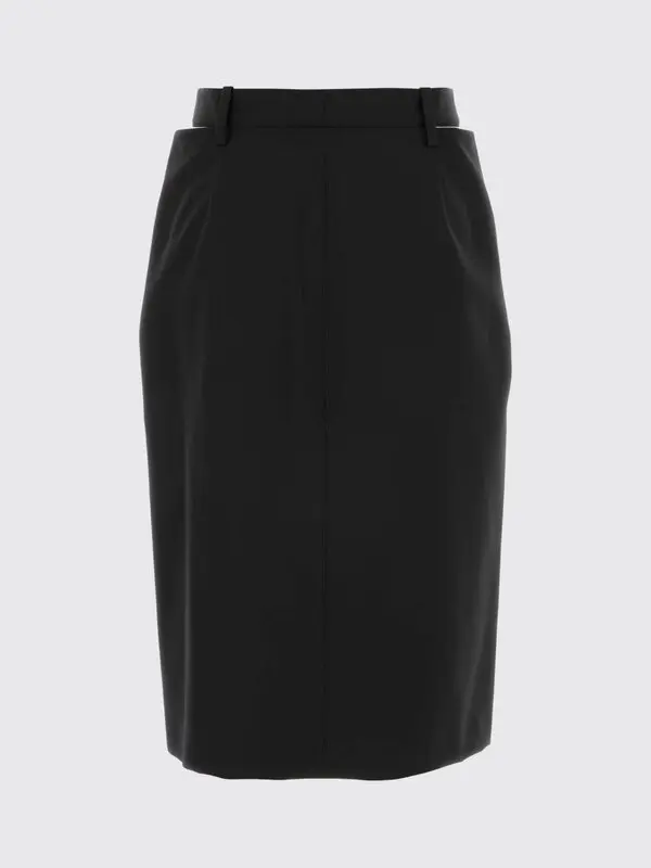 JIL SANDER Virgin Wool Midi Skirt - Black