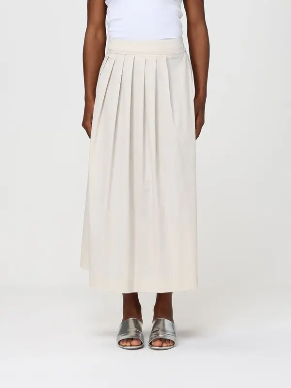 PT TORINO Cotton Poplin Midi Skirt