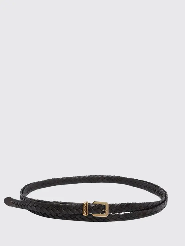 Etro Woven Leather Double-wrap Belt - Black 1