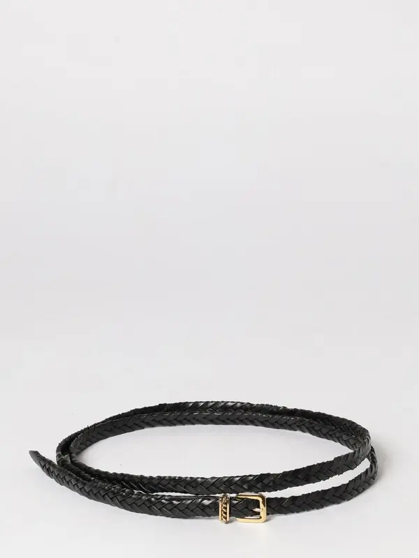 Etro Woven Leather Double-wrap Belt - Black
