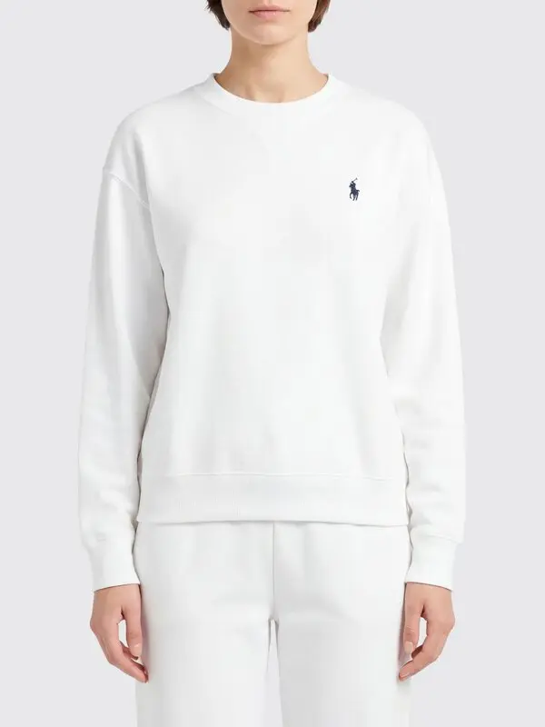 Polo Ralph Lauren Crewneck Sweatshirt With Logo Detail - White
