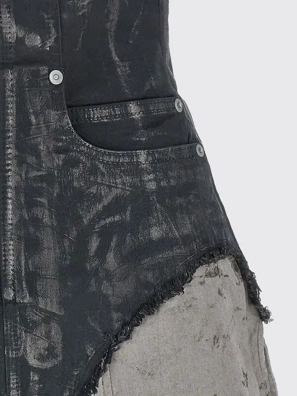 Rick Owens Textured Denim Shorts