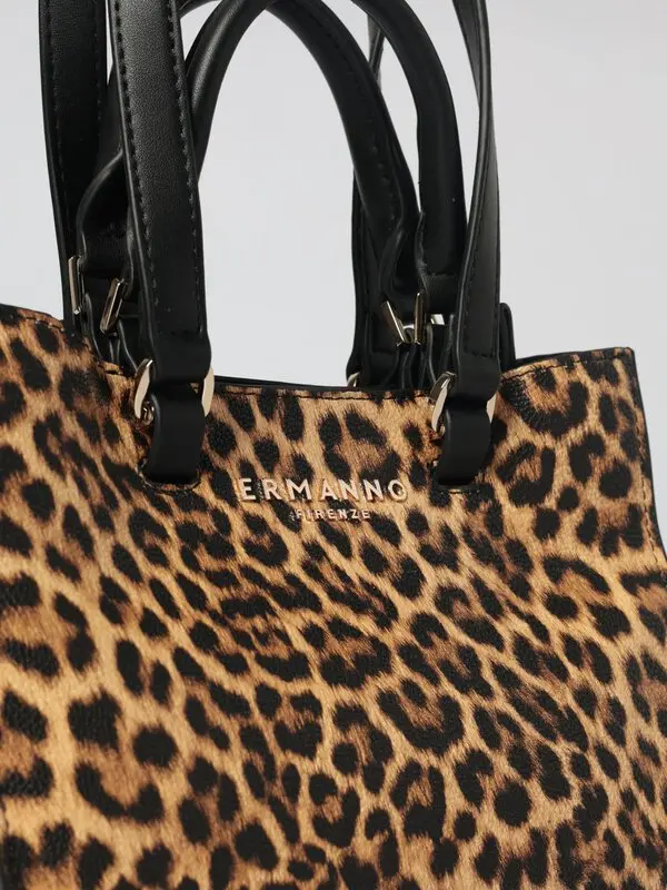 ERMANNO FIRENZE Animal Print Faux Leather Tote Bag