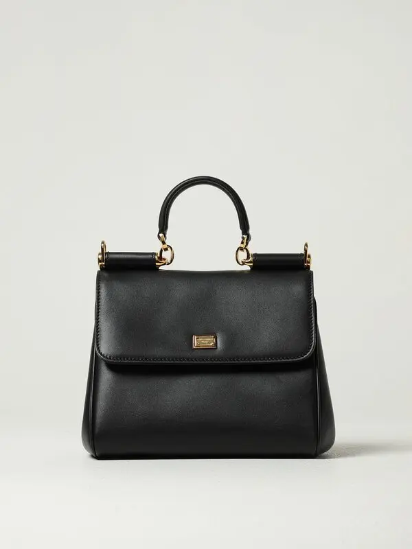 Dolce & Gabbana My Sicily Mini Leather Handbag - Black