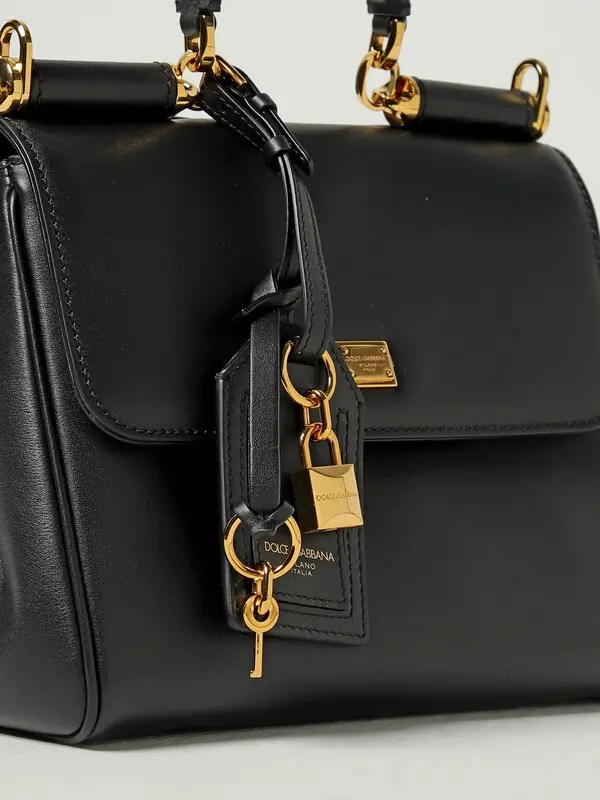 Dolce & Gabbana My Sicily Mini Leather Handbag - Black