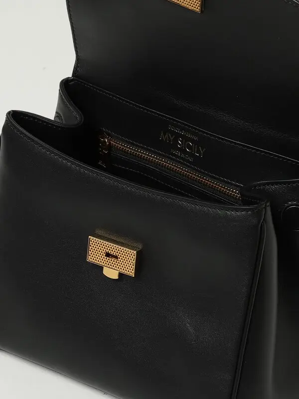 Dolce & Gabbana My Sicily Mini Leather Handbag - Black