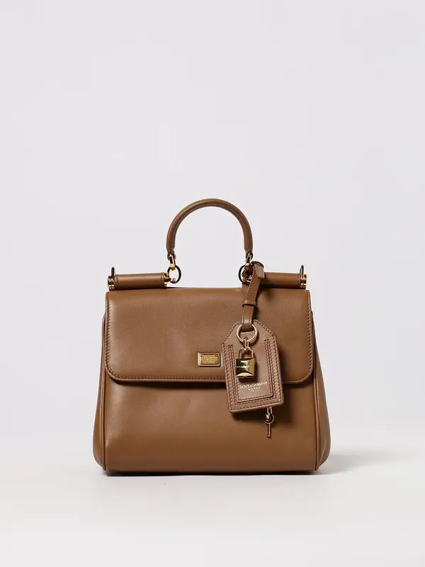 Dolce & Gabbana My Sicily Mini Leather Handbag - Brown