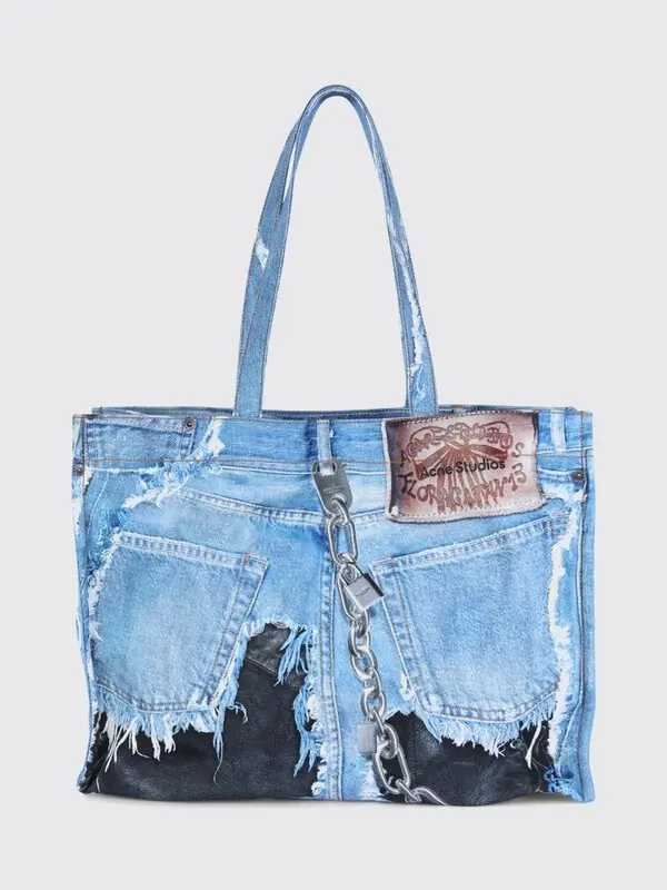 Acne Studios Cotton Trompe-l'œil Print Bag