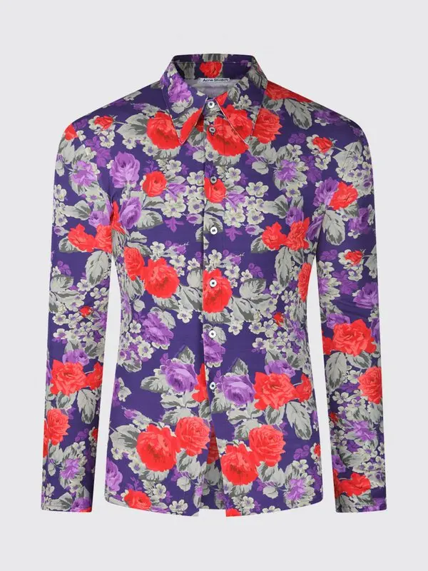 Acne Studios Viscose Shirt With Floral Print