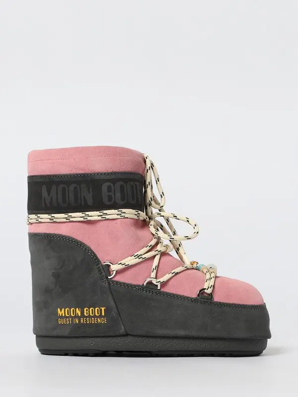 Moon Boot Lace Up Boots - Grey 1
