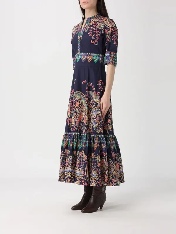 Etro Paisley Cotton Midi Dress